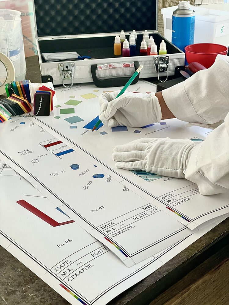 pierre brault colorizes urban buildings with sundial variations