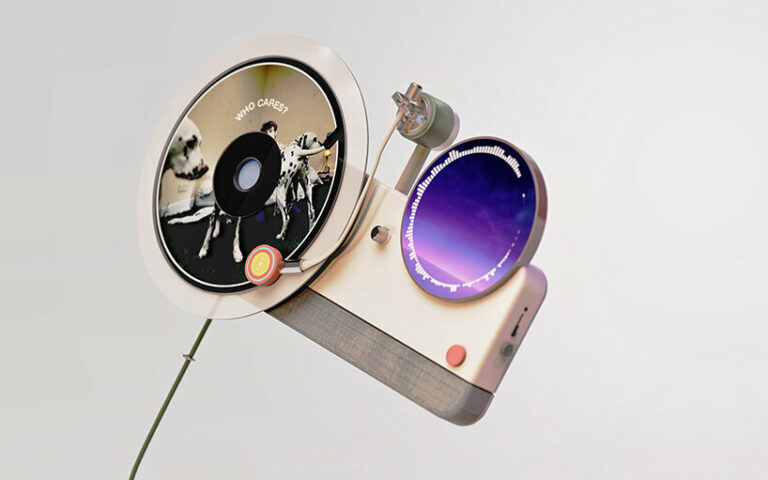 elevate your digital tunes with this vinyl-inspired 'retro player'