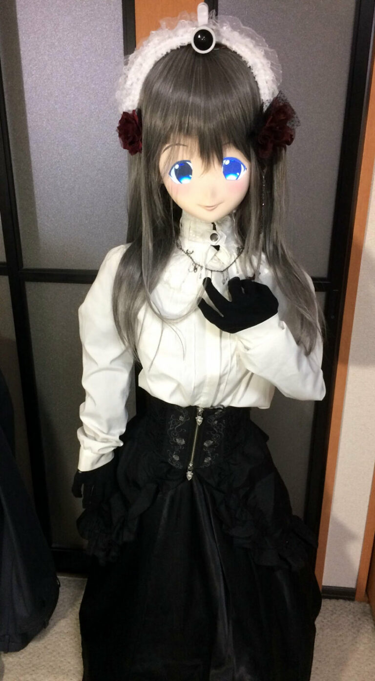 anime-inspired robot maids entertain & serve customers in a japanese cafe