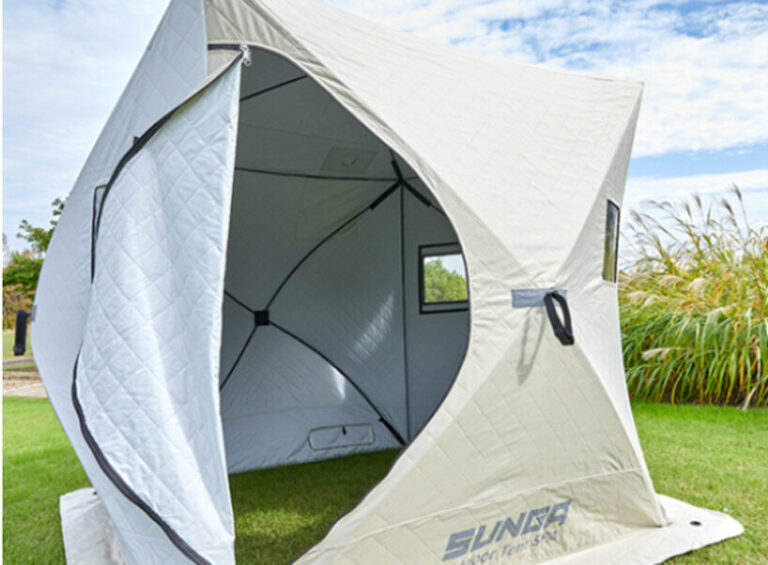 pop-up sauna tent by sunga lets you enjoy heat sessions in the great ...