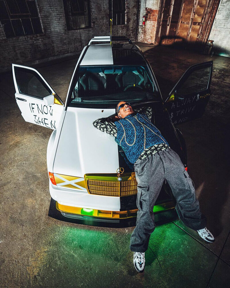 A$AP rocky unveils 'need for speed' mercedes-benz 190E