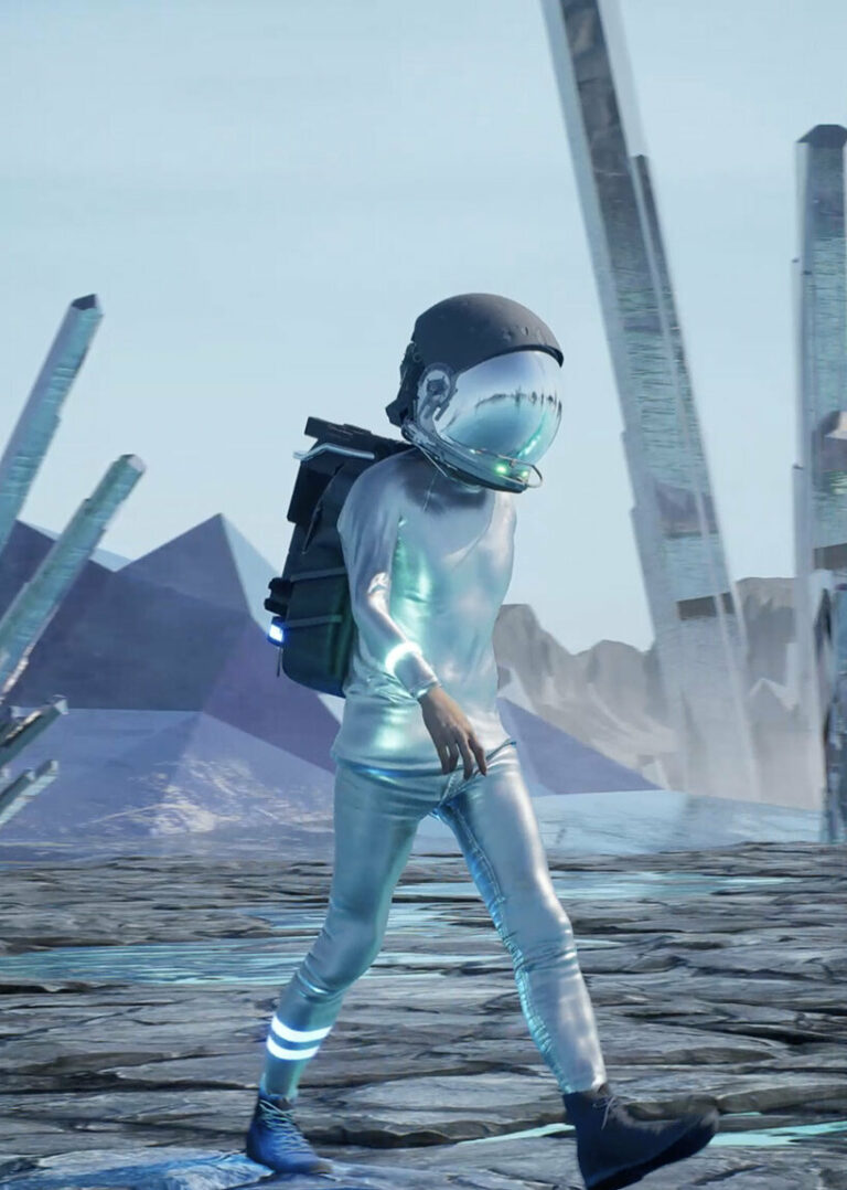 beeple's kinetic sculpture at M+ museum depicts an astronaut on an ...