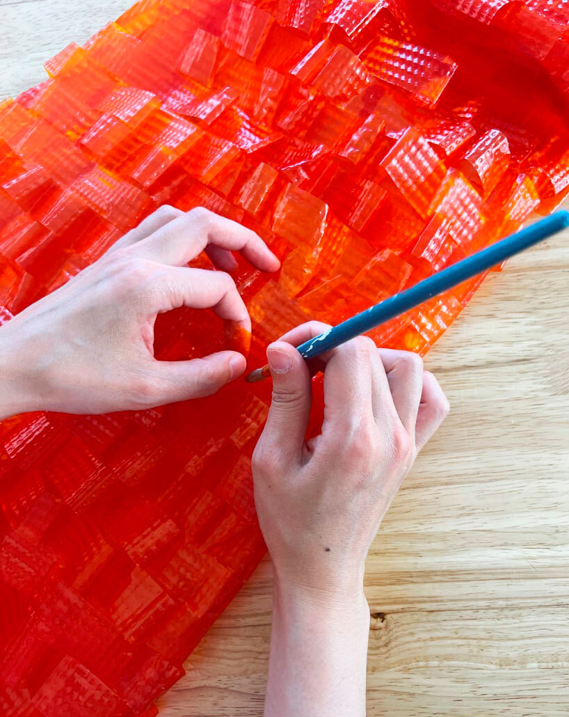 bioplastic couture collection explores sustainable fabric options