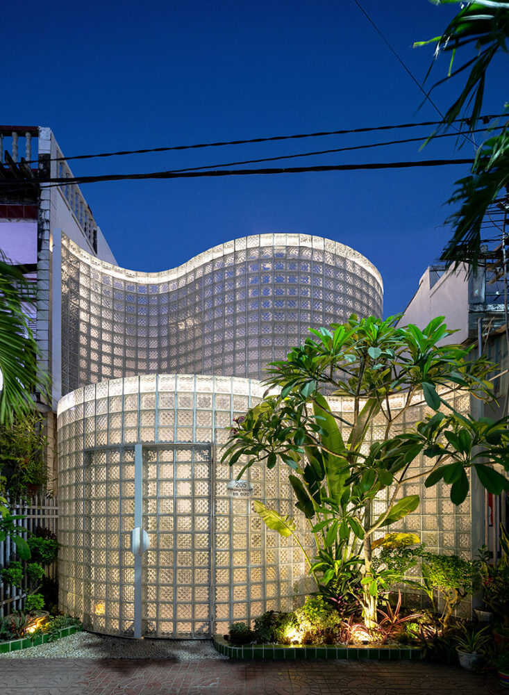 glass-brick 'coco house' in vietnam evokes otherworldly nostalgia