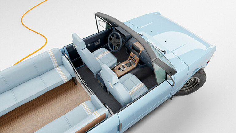 lunaz transforms classic range rover into fully electric open-top with ...
