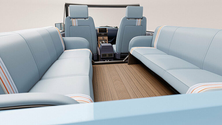 lunaz transforms classic range rover into fully electric open-top with ...