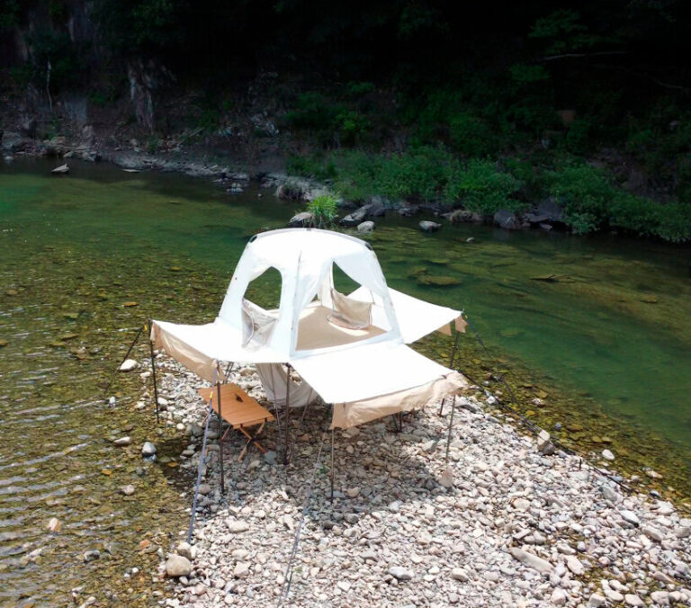 adjustable modular ‘loft tent’ is an all-around indoor & outdoor hotel