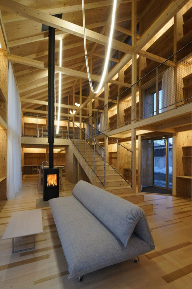 kagu house by kengo kuma is the first of many satellite offices to be ...