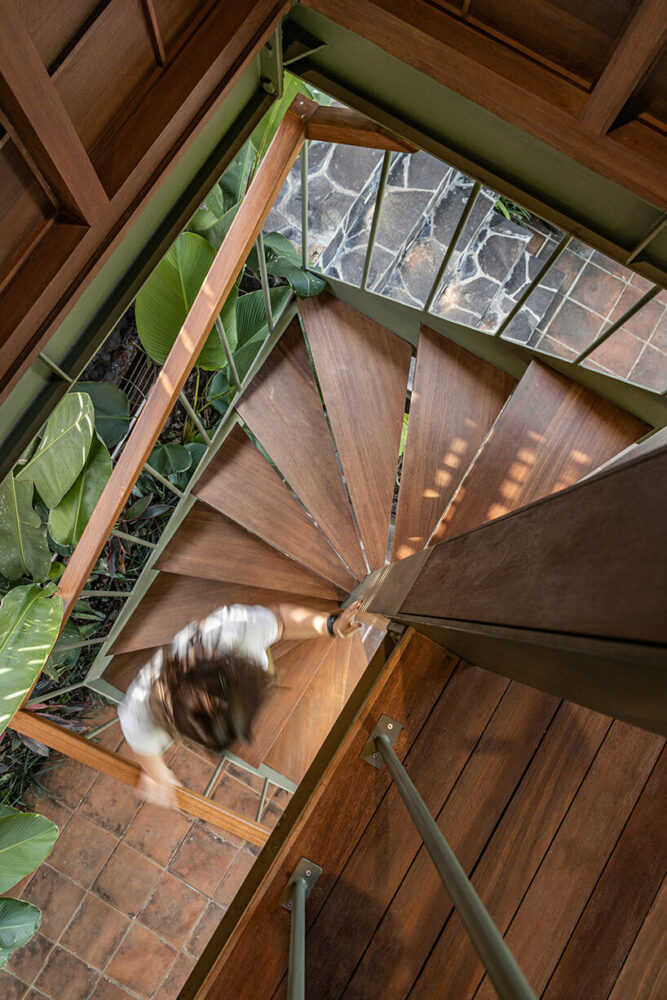 stilt studios' prefab treehouse complex treads lightly on the lush ...