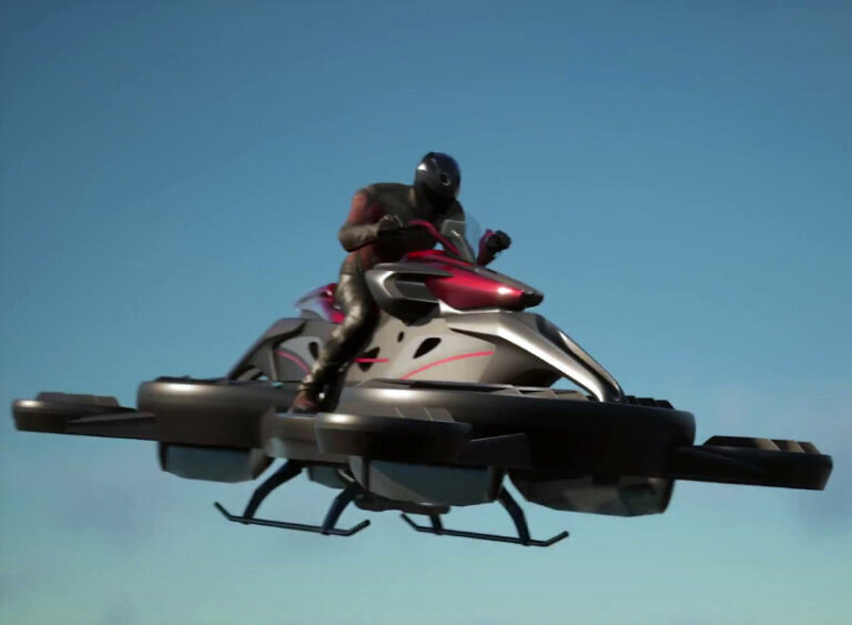first flying motorcycle 'XTURISMO' levitates to dodge land traffic