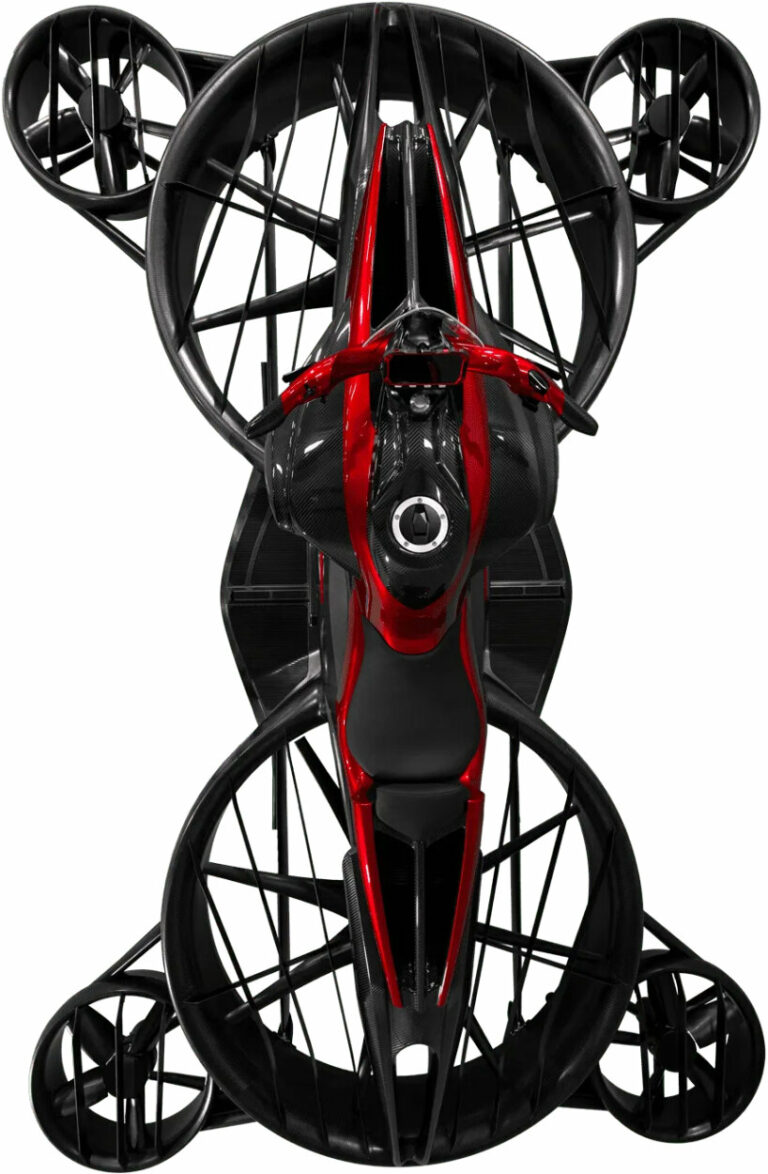 first flying motorcycle 'XTURISMO' levitates to dodge land traffic