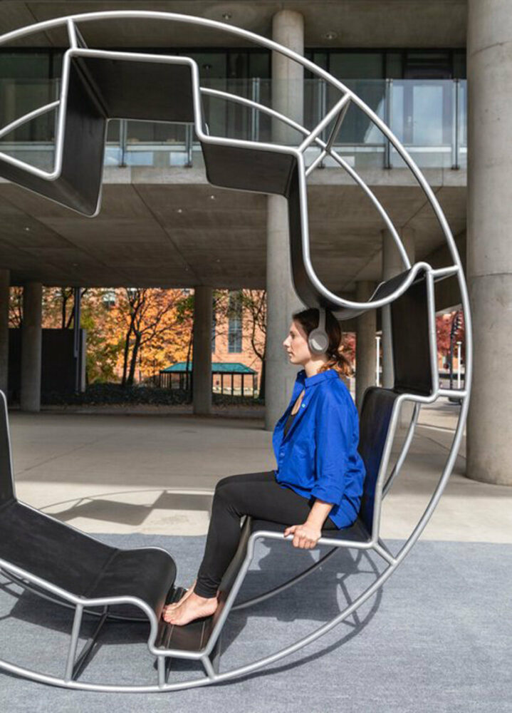 AN.ONYMOUS' rotating chair draws on iconic modernist furniture