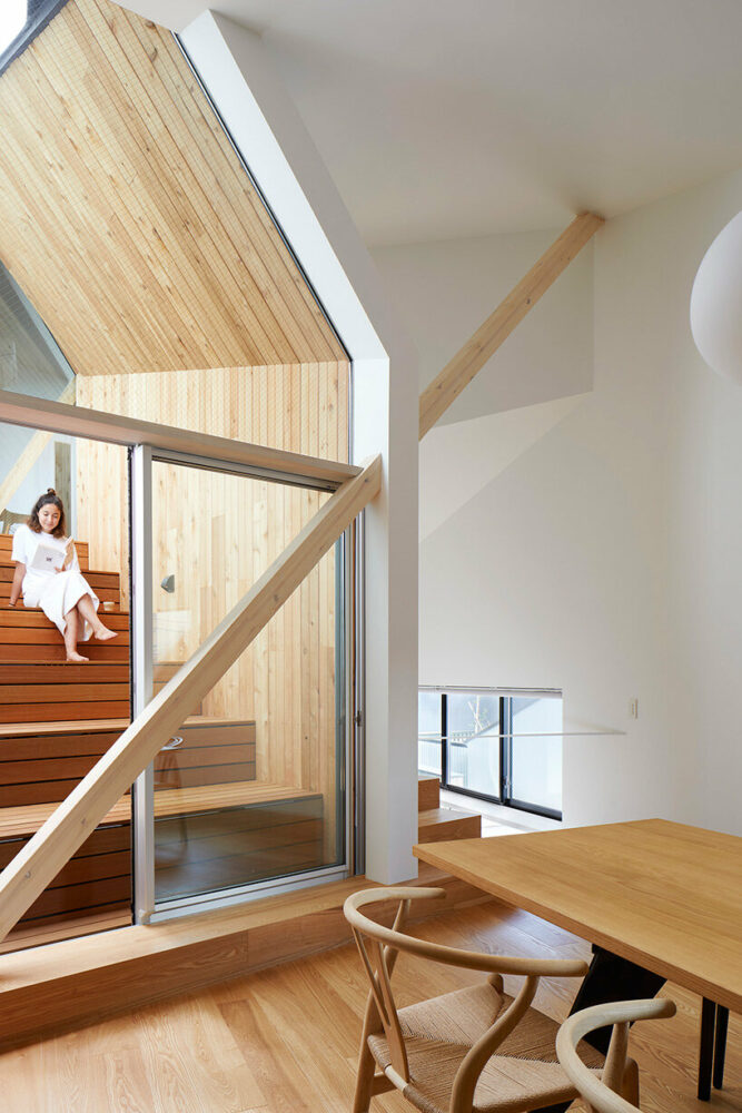 alphaville builds house of stacked tsuboniwa gardens within the urban ...