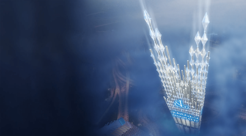diamond spires crown the world’s tallest residential tower in dubai