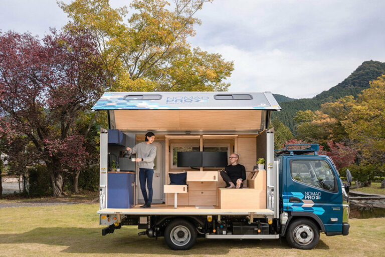 mitsubishi's 'nomadpro canter' truck is the ideal mobile workspace for ...