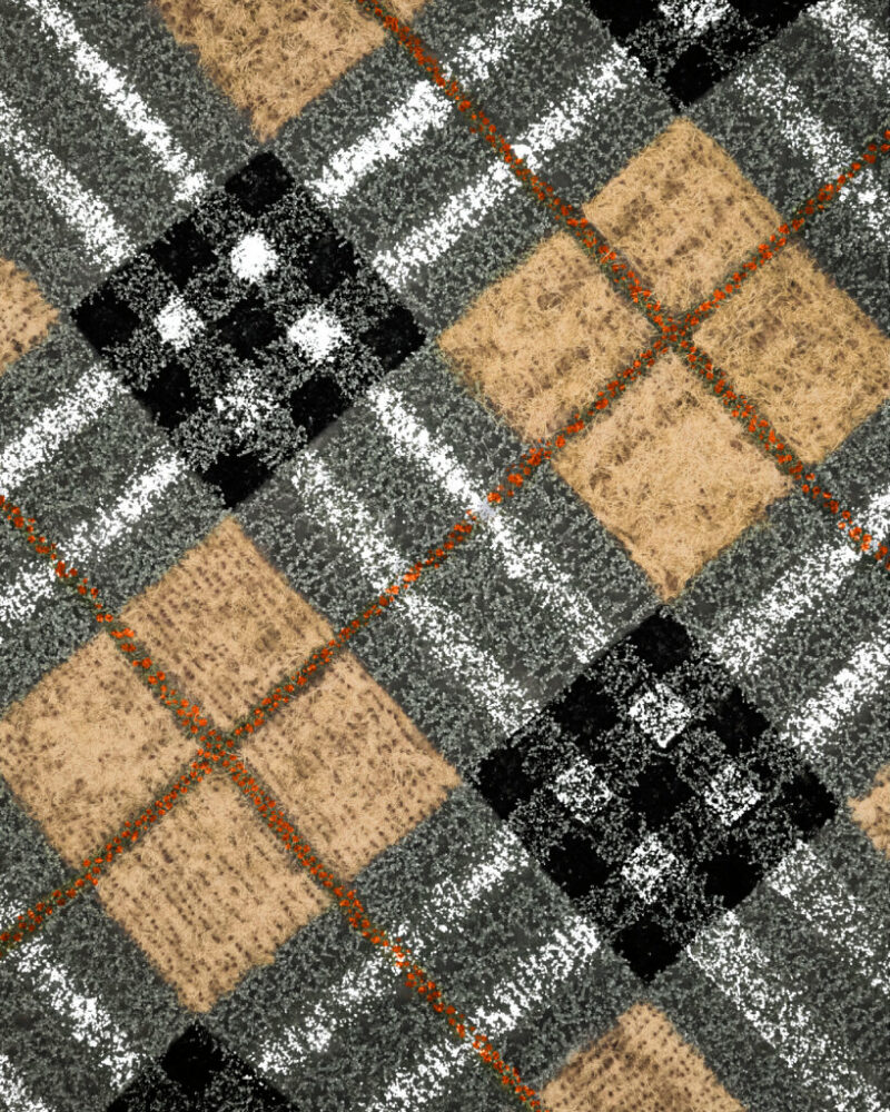 life-size, hand-planted 'burberry checks' dot the lands of canary ...