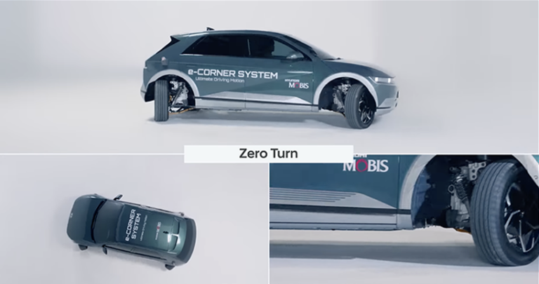 an e-corner system makes this hyundai IONIQ 5 move sideways