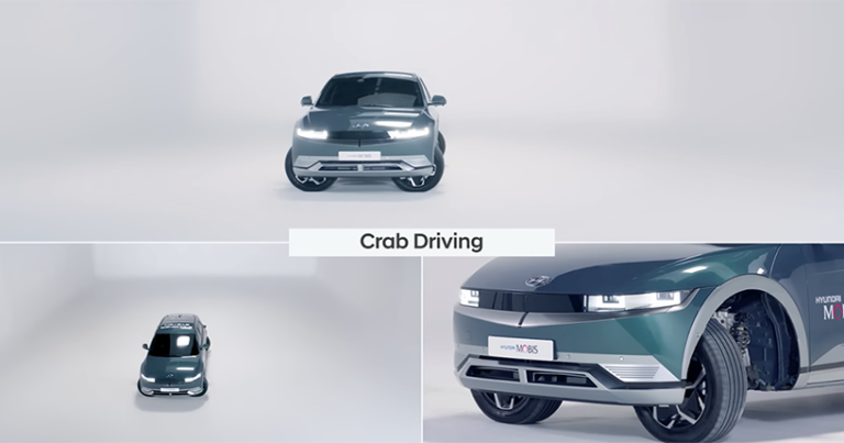 an e-corner system makes this hyundai IONIQ 5 move sideways