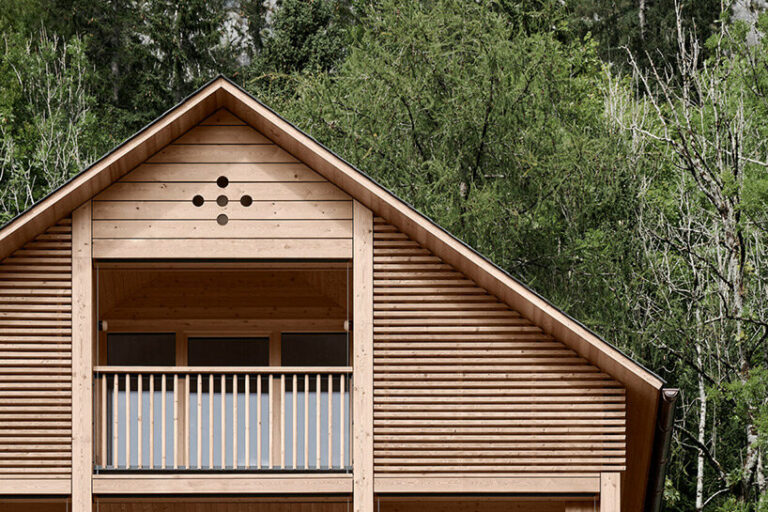innauer matt perches secluded timber house along mountainous landscape ...