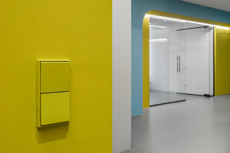 JUNG's le corbusier-inspired switches flick on the architectural interest