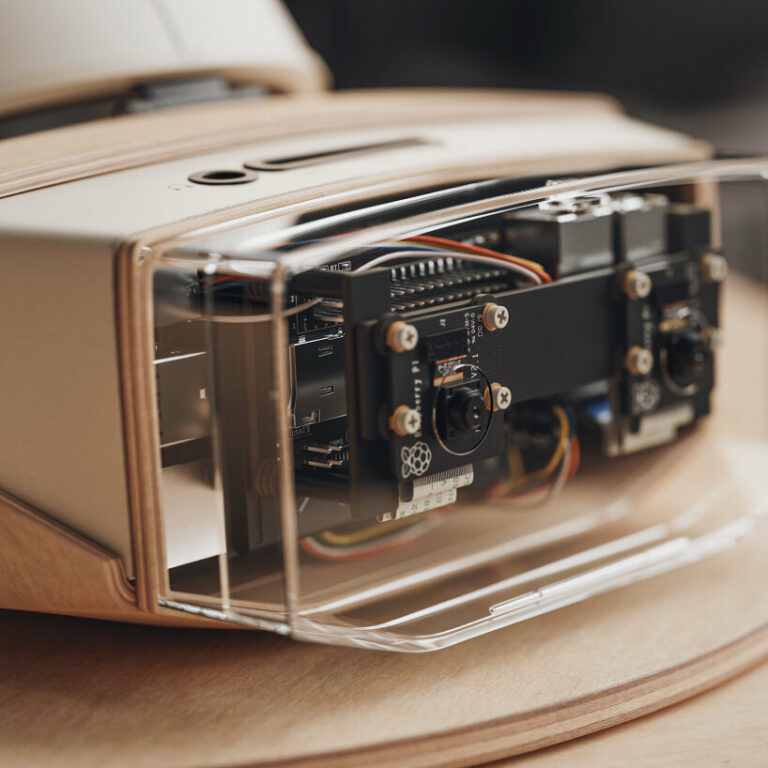 realistic VR headset render runs on card-sized raspberry pi