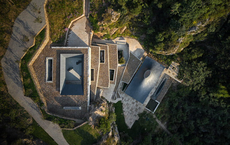 atelier deshaus tops meditation hall in china with sculptural funnel ...