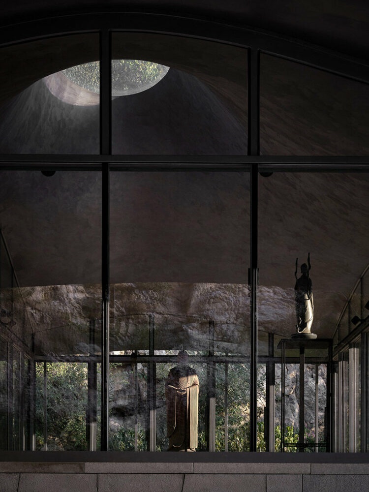 atelier deshaus tops meditation hall in china with sculptural funnel ...