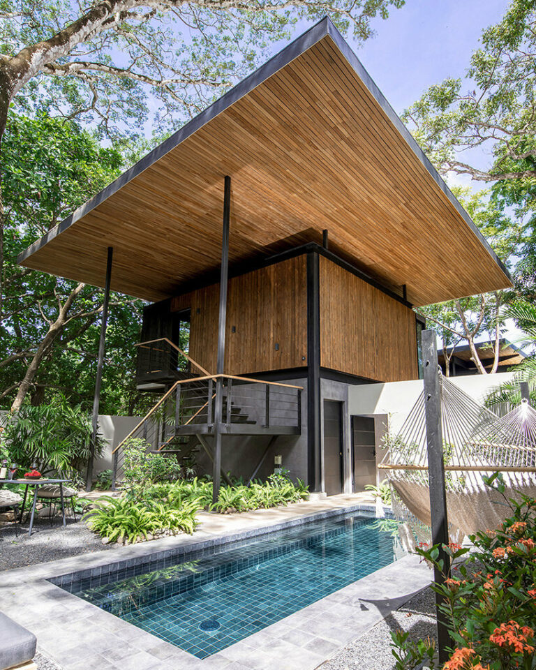 'raintree house' by studio saxe is a contemporary oasis in costa rica
