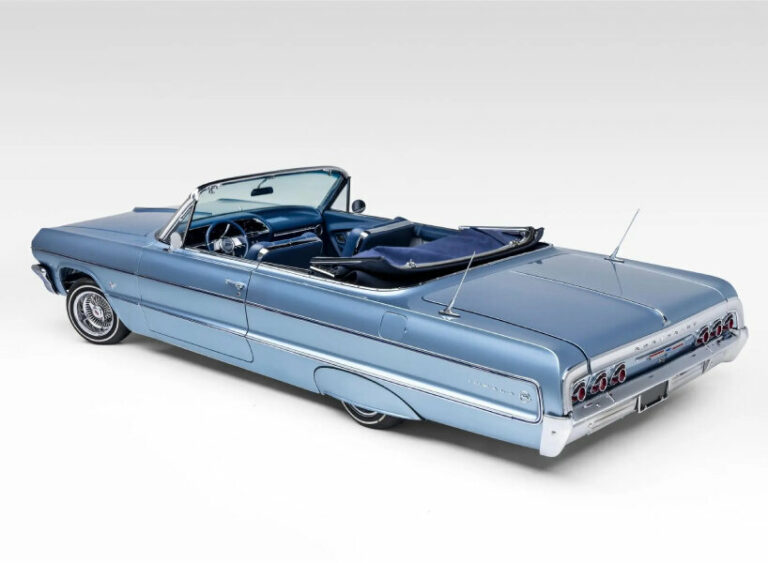 custom lowrider 1964 chevrolet impala convertible tilts and pumps over ...