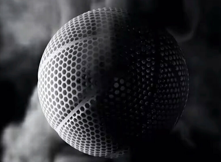 wilson releases 3D printed airless basketball with hexagonal holes