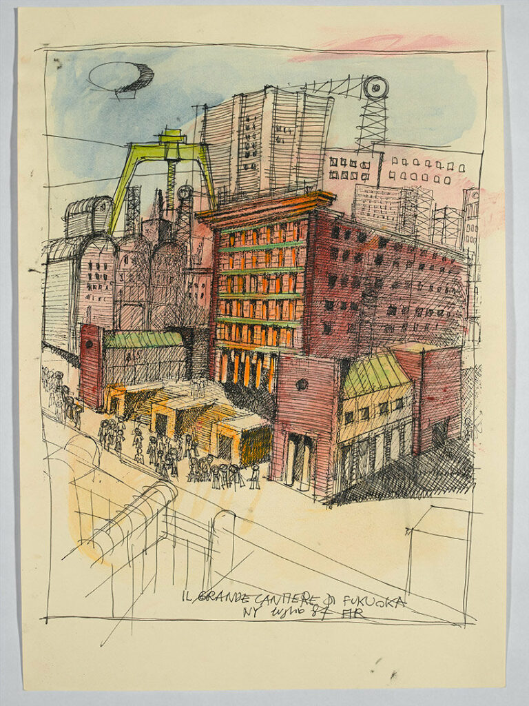 aldo rossi's architectural paintings spread vivid colors & bold ...