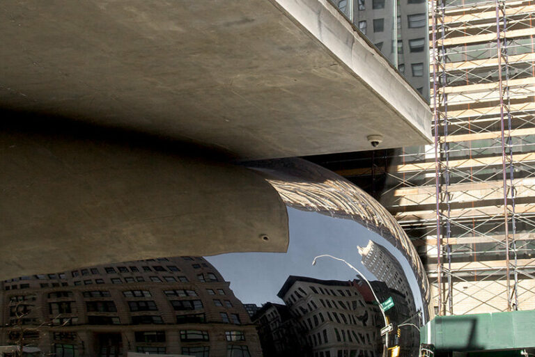 anish kapoor's newest 'bean' nestles into the streets of new york
