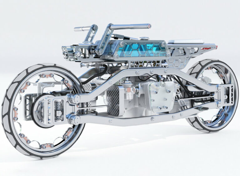 concept nu'clear motorcycle framed with bulletproof glass oozes sci-fi ...