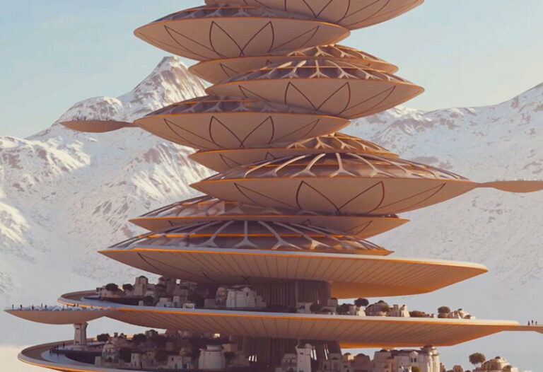 cubed skyscraper towers over riyadh in new murabba downtown