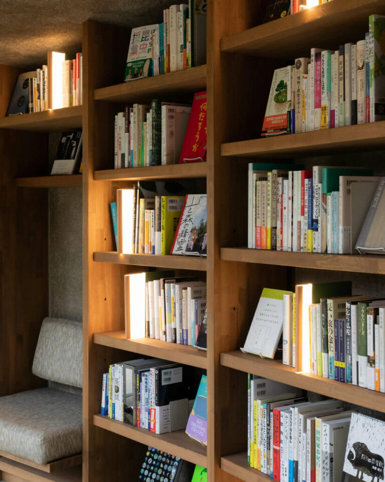 underground library in japan’s kurkku fields invites bookworms in a ...