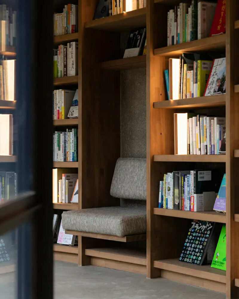 underground library in japan’s kurkku fields invites bookworms in a ...