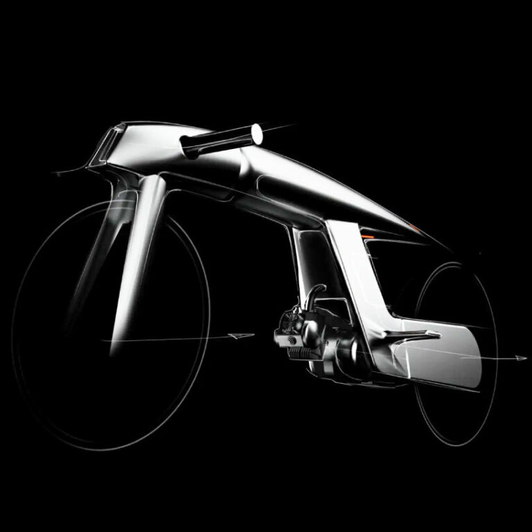 unibody 'eve odyssey' motorcycle by bandit9 glints in aluminum used for NASA spacecraft