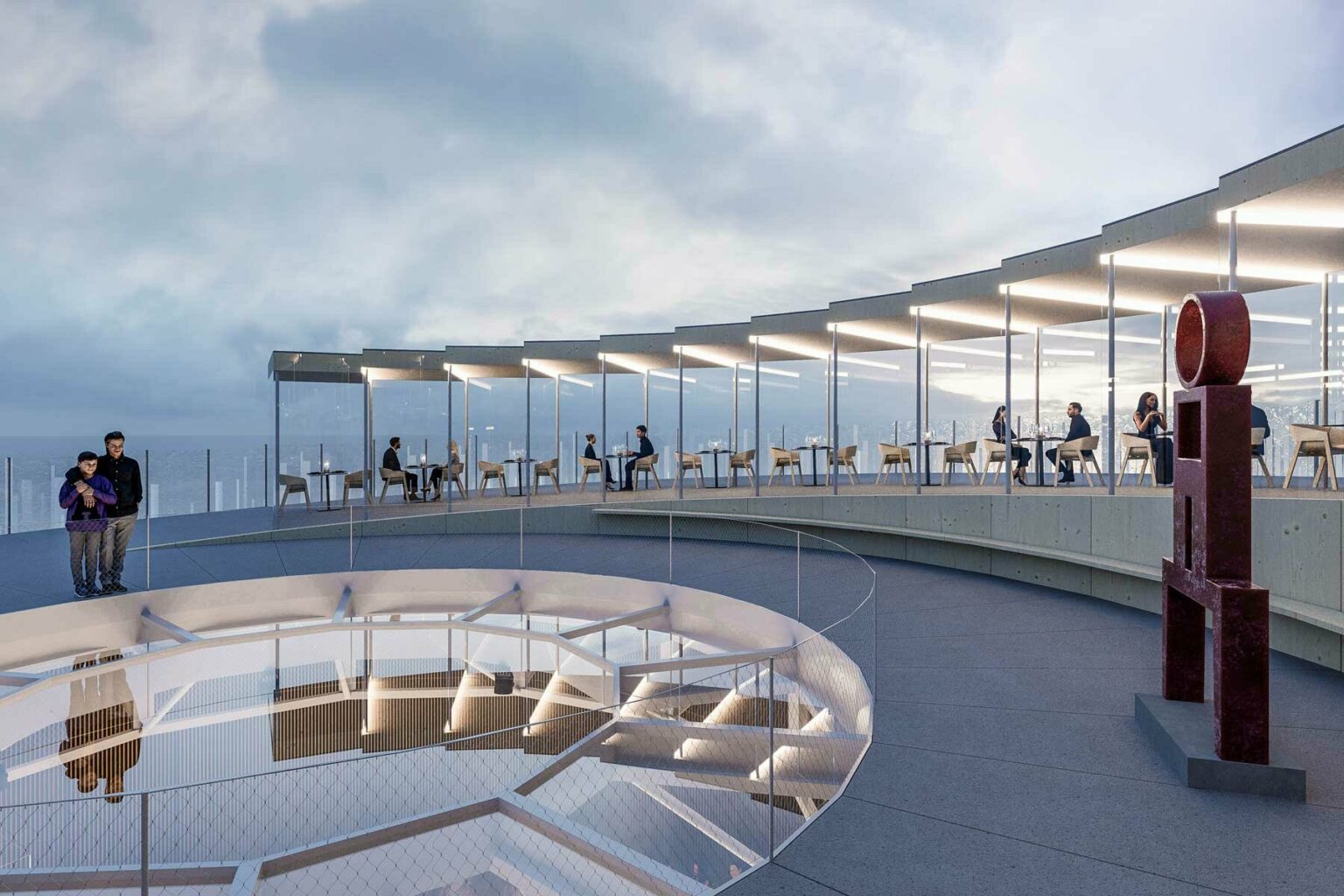 apropos architects composes glass spiral structure for the expo 2025 ...