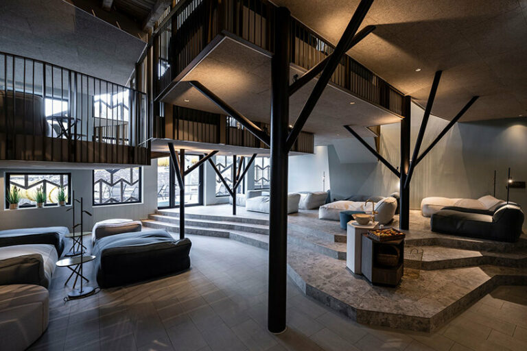 falkensteiner family resort lido gets uplifted with a playful roofscape