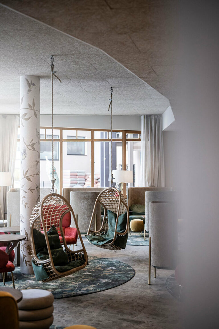 falkensteiner family resort lido gets uplifted with a playful roofscape