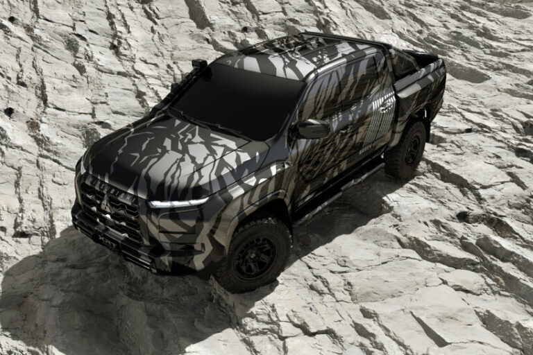 exterior of revamped mitsubishi triton 'XRT' reflects lava rocks post ...