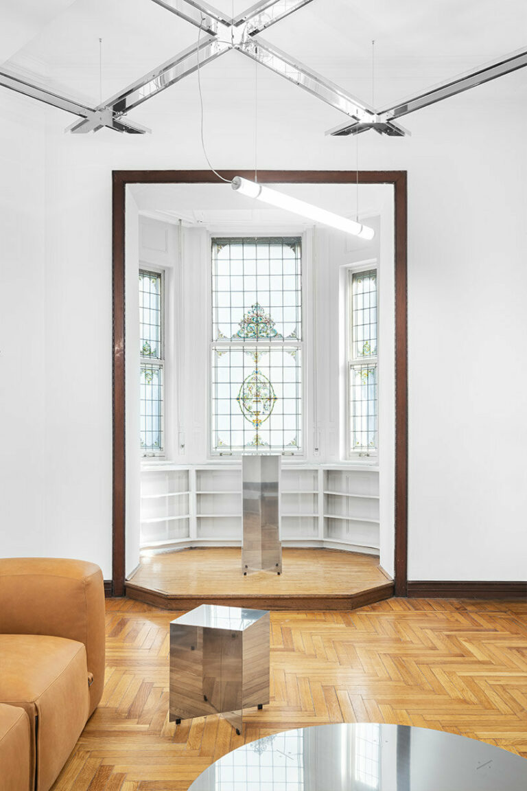 NM3 finishes reference studios' milanese showroom with stainless steel ...