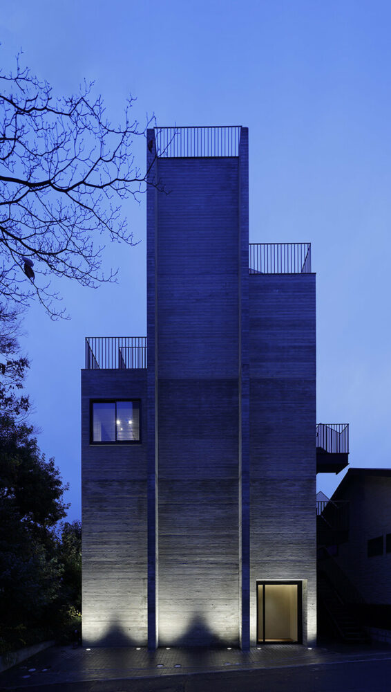 NOT A HOTEL's exclusive 'hiroo' branch in tokyo rises like a monolith