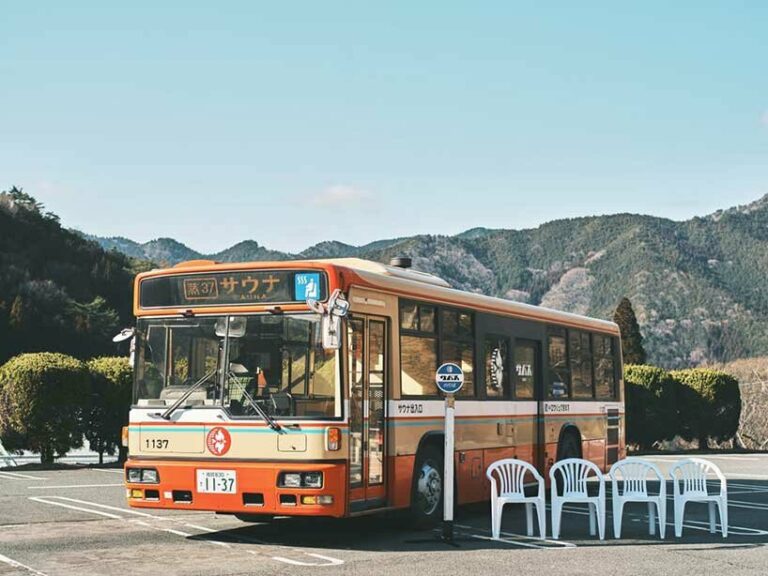 old public bus in japan transforms into mobile sauna to travel across ...