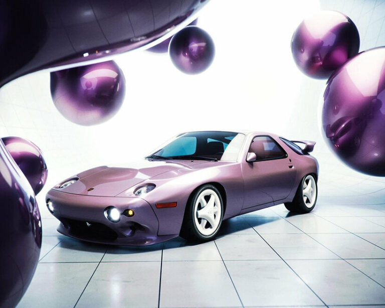 new retro-futurism: porsche + daniel arsham unveil NEBULA 928