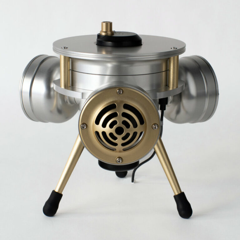 art speakers resembling tiny industrial robots fully function as sound ...