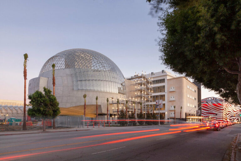saflex structural interlayer supports glass sphere in hollywood