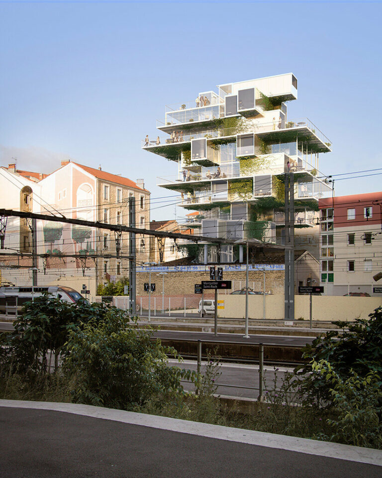 modular follies: studio malka plans vertical village in south of france