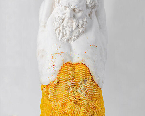 ren ri makes a buzz at pearl lam galleries with beeswax sculptures
