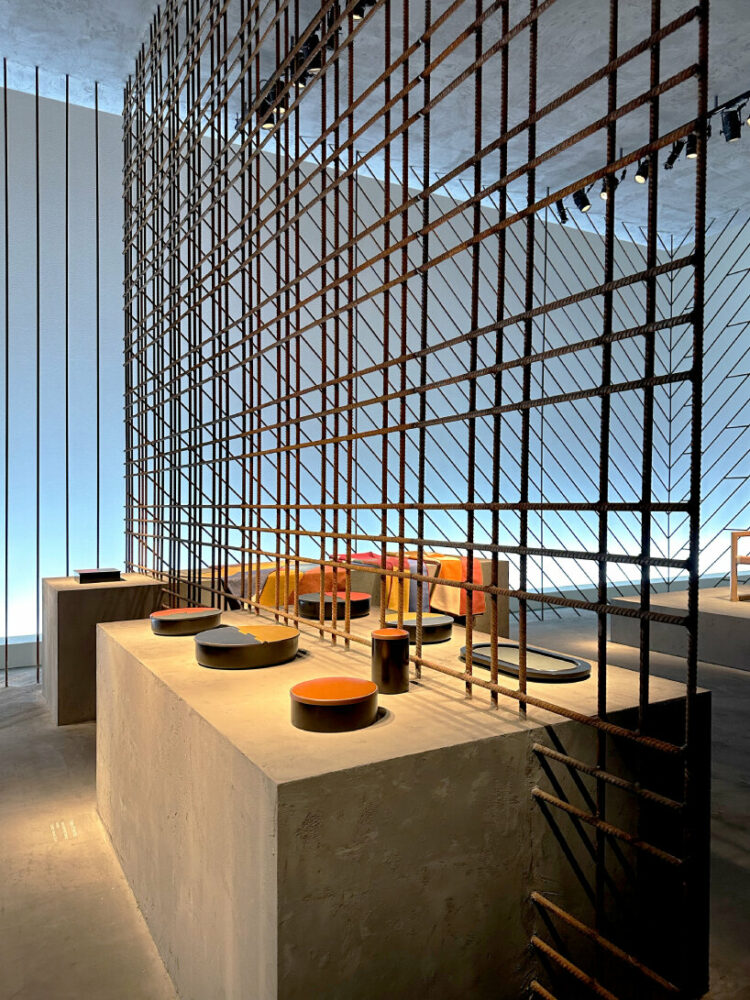 interview: Hermès encloses new home collections in transparent iron rod ...